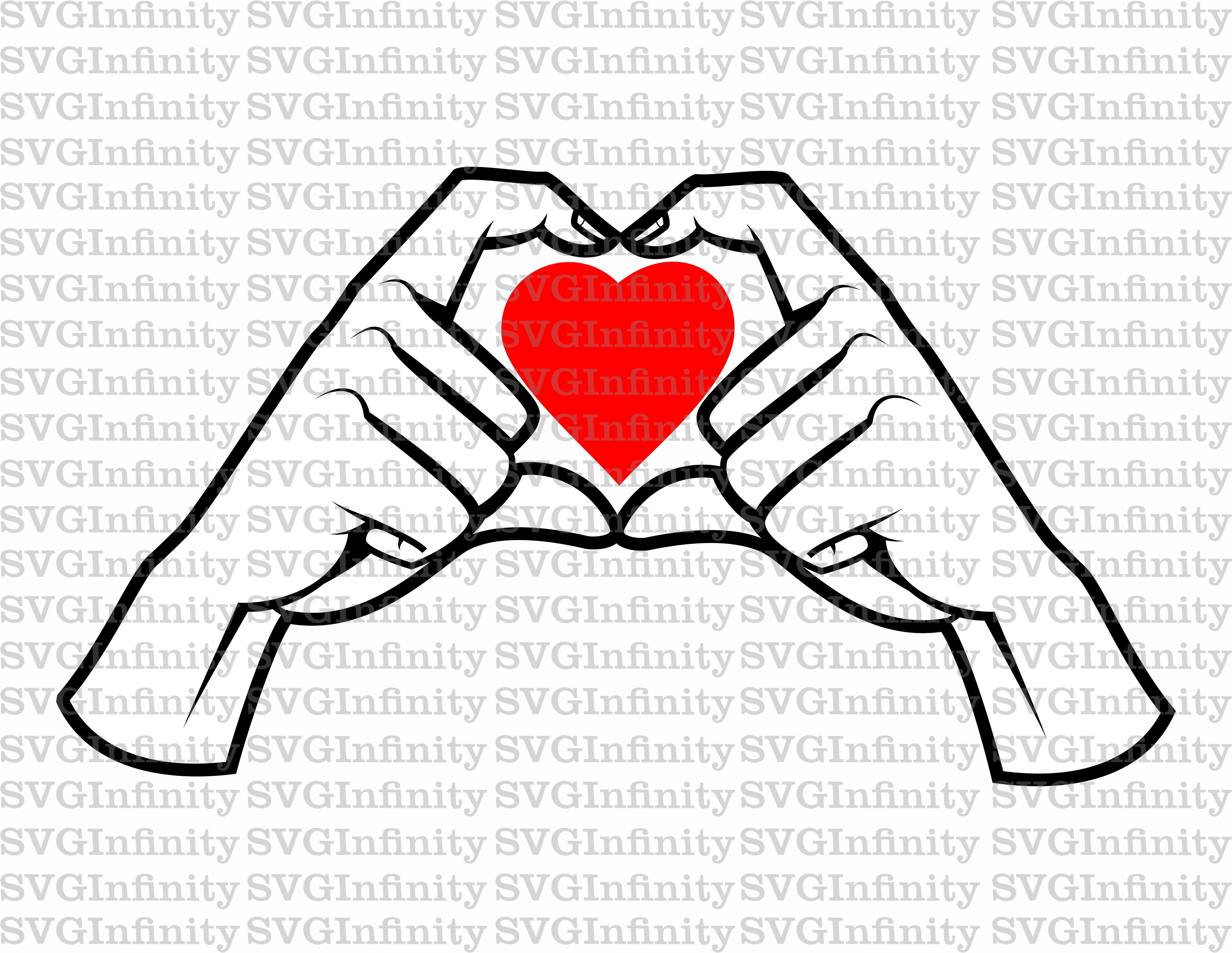 Manos en forma de corazón SVG Feliz Día de San Valentín SVG | Etsy