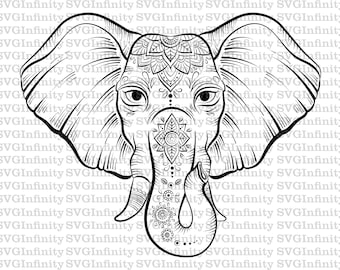 Elephant Mandala Svg - Etsy
