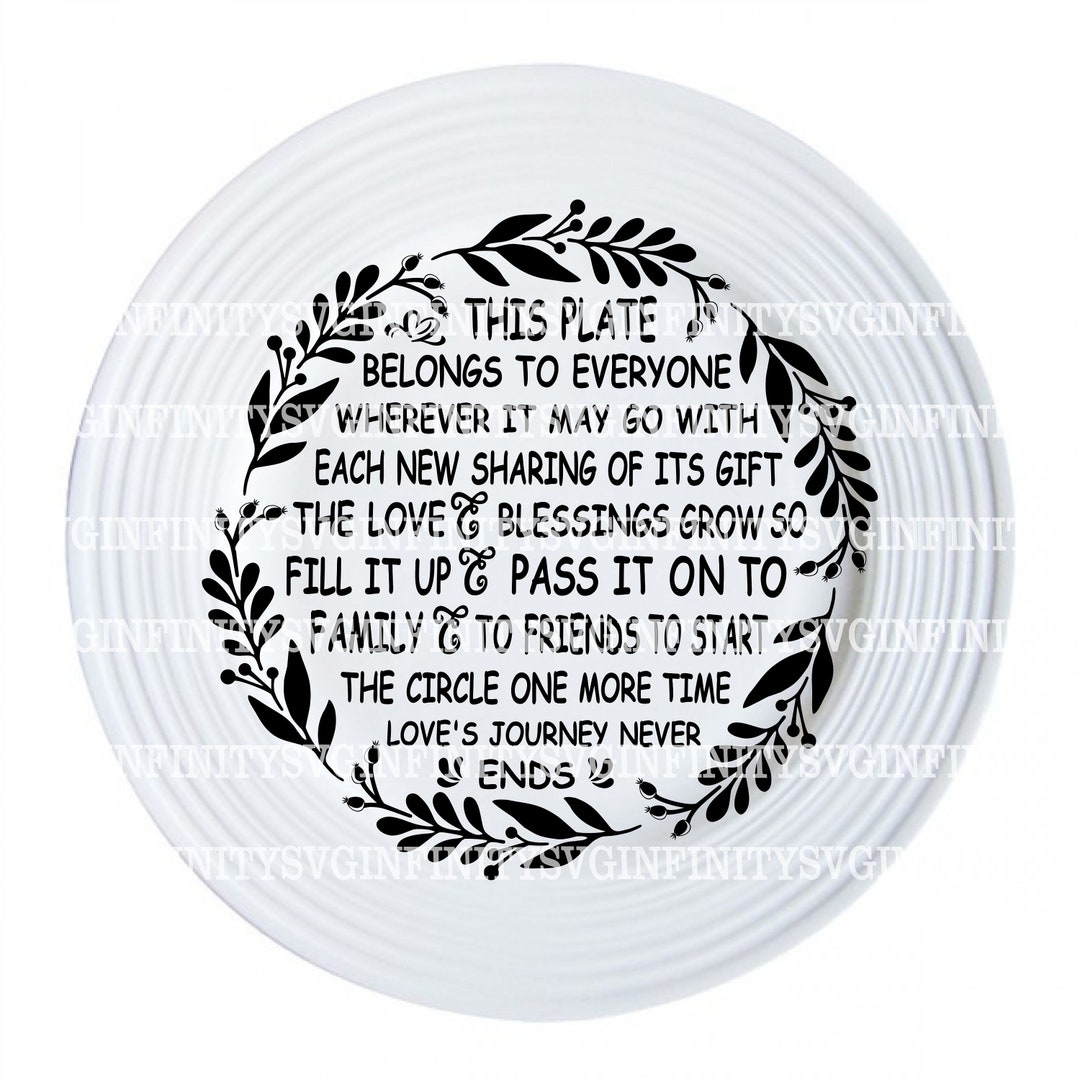 The Giving Plate SVG, Happy Thanksgiving, Serving Plate Svg, Kitchen ...