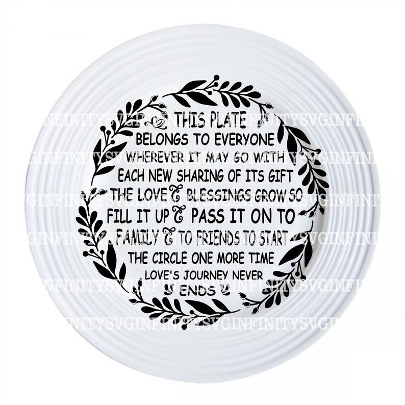 The Giving Plate SVG, Happy Thanksgiving, Serving Plate Svg, Kitchen ...