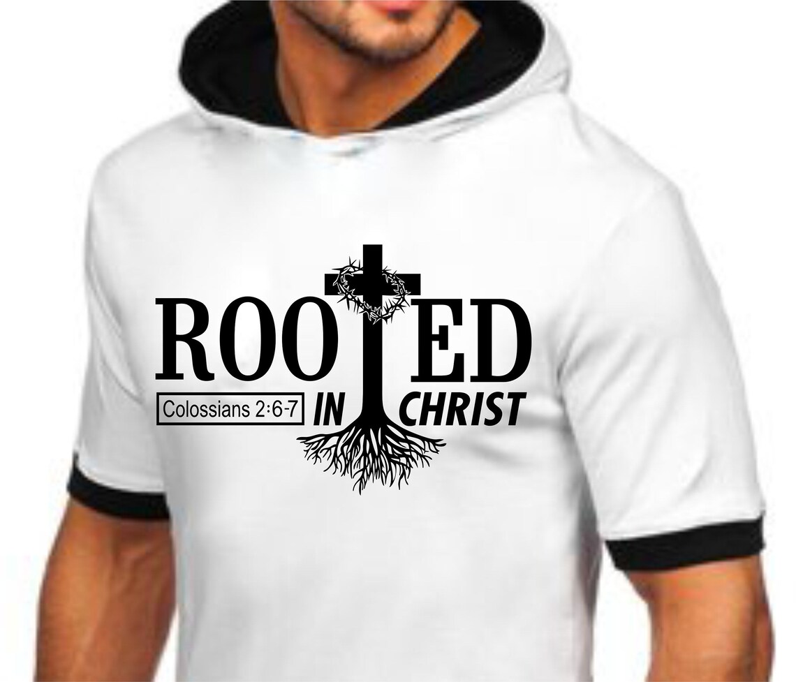 Rooted in Christ SVG Christian Cross SVG Bible Verse SVG - Etsy