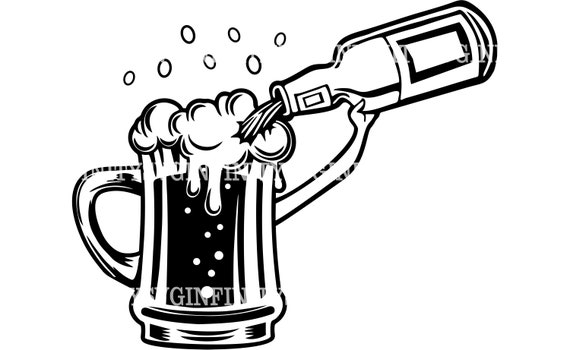 Beer Mug With Bottle SVG Beer SVG Mug of Beer SVG Beer | Etsy