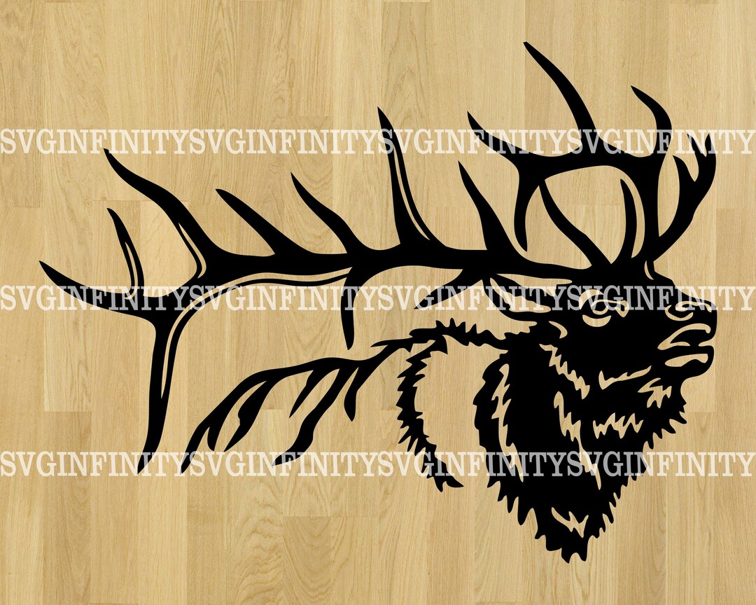 Deer With Antlers SVG, Deer SVG, Deer Antlers SVG, Deer Head, Antlers ...