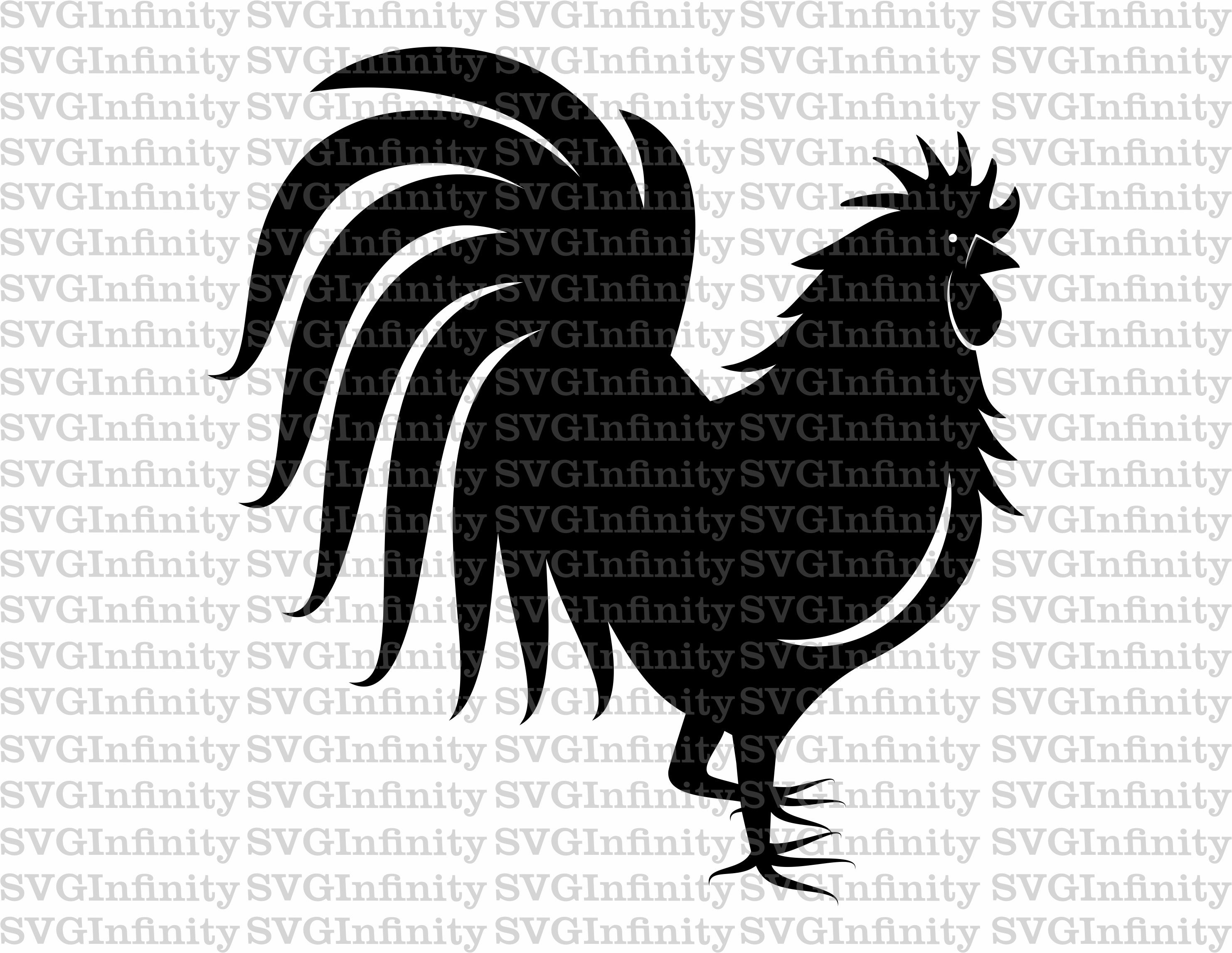 Cock SVG Rooster SVG Animals svg Bird svg Cock Silhouette - Etsy Canada