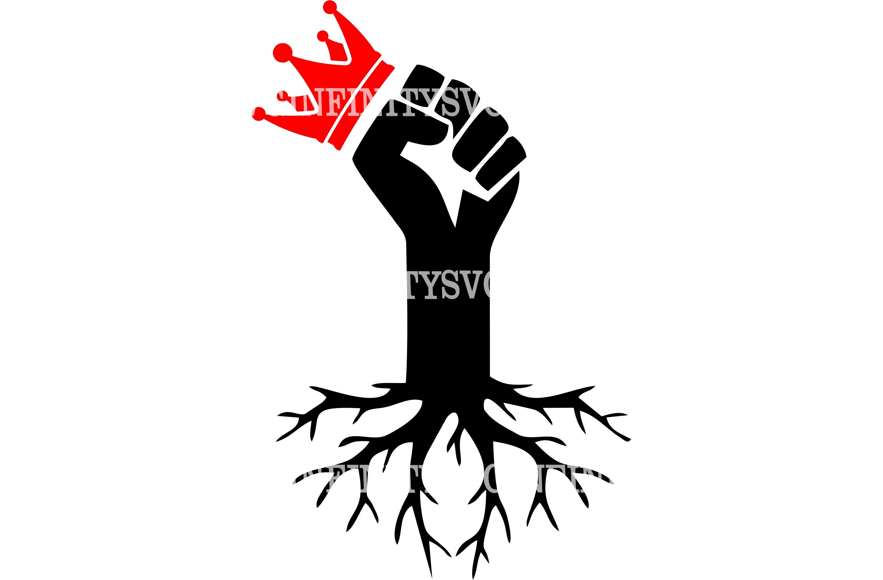 Black Fist With Crown SVG Afro Roots SVG Black King SVG - Etsy