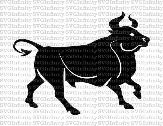 Bull SVG Animals Bull Silhouette Bull Clipart Taurus | Etsy