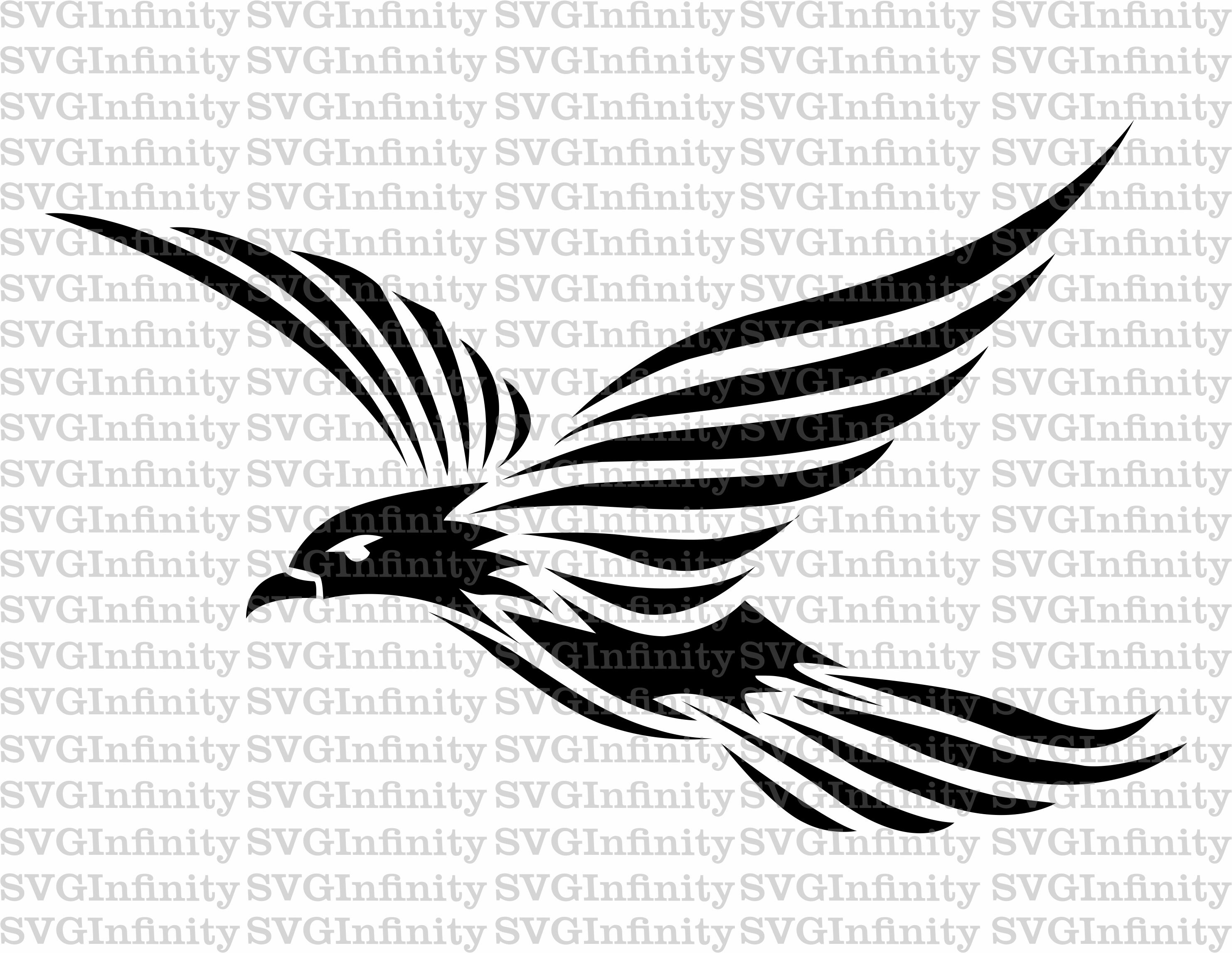 Flying Bird SVG Tribal Bird SVG Flying Bird Clipart Fkying | Etsy