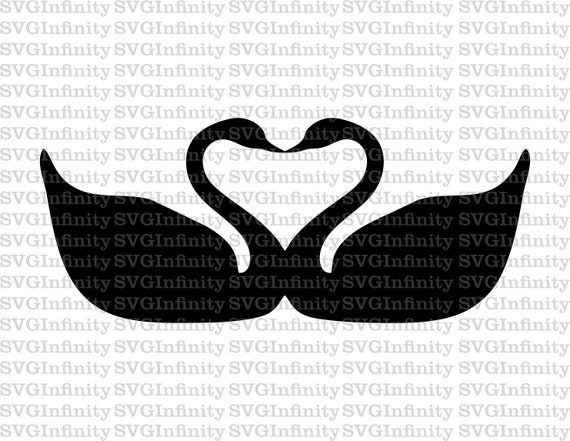 Swans Heart SVG Love Swans SVG Valentine's Day SVG Swan - Etsy