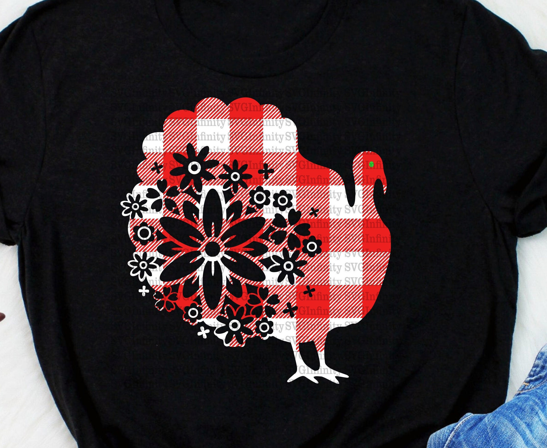 Buffalo Plaid Turkey SVG Floral Thanksgiving Turkey | Etsy