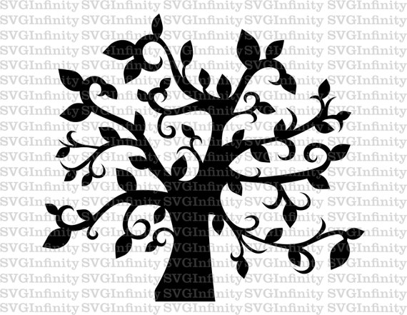 Scroll Tree Clipart