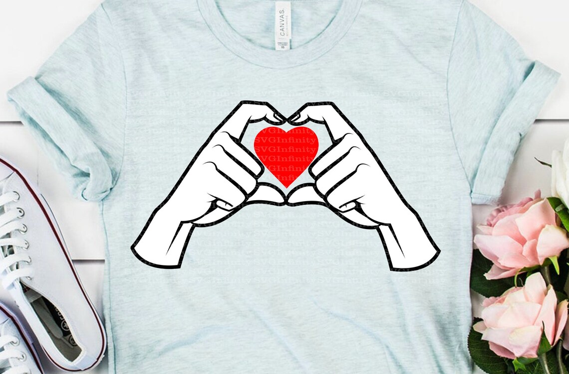 Manos en forma de corazón SVG Feliz día de San Valentín SVG - Etsy España