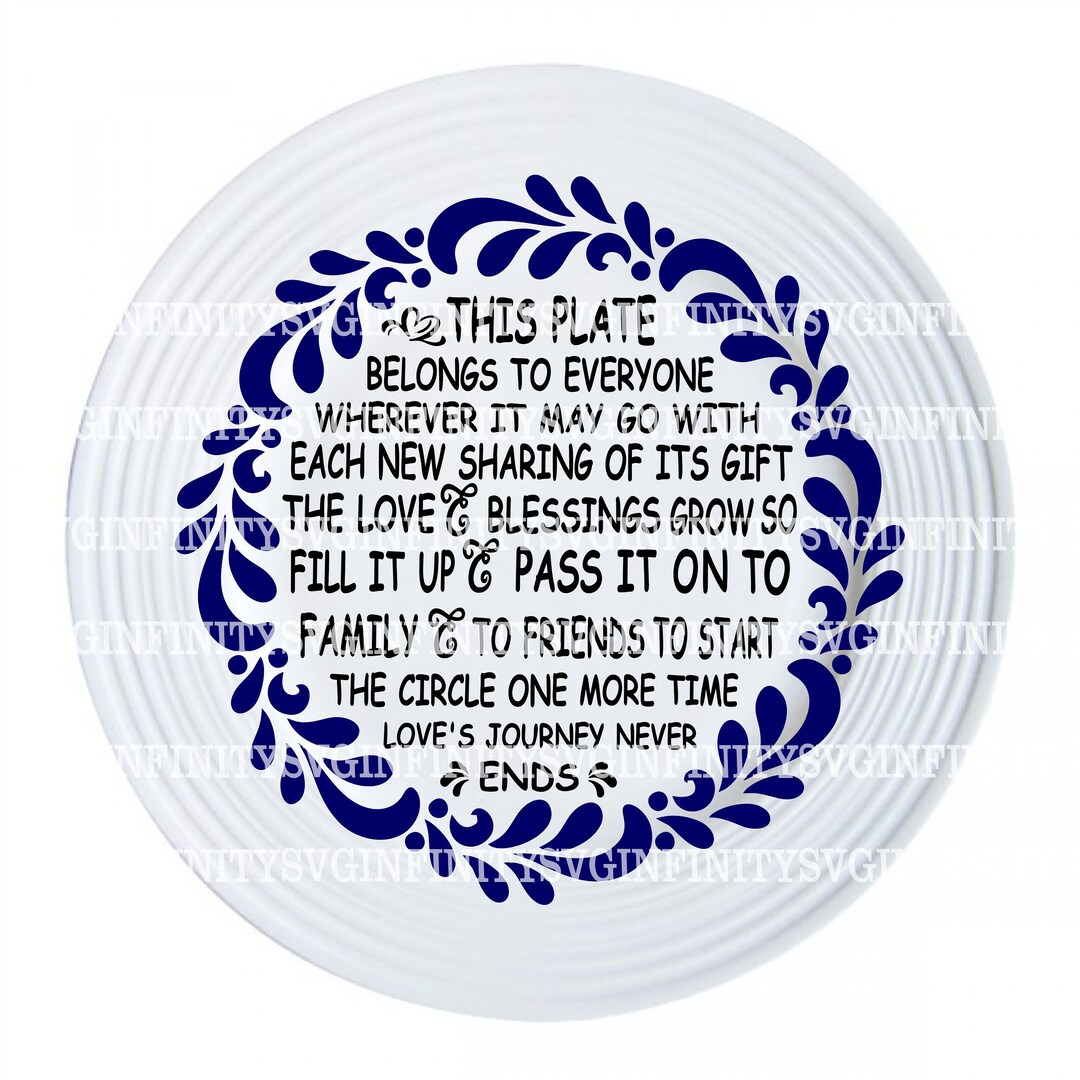 The Giving Plate SVG, Happy Thanksgiving, Serving Plate Svg, Kitchen ...