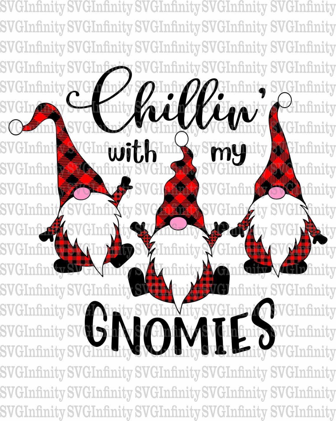 Chillin' With My Gnomies SVG Layered SVG Merry Christmas - Etsy
