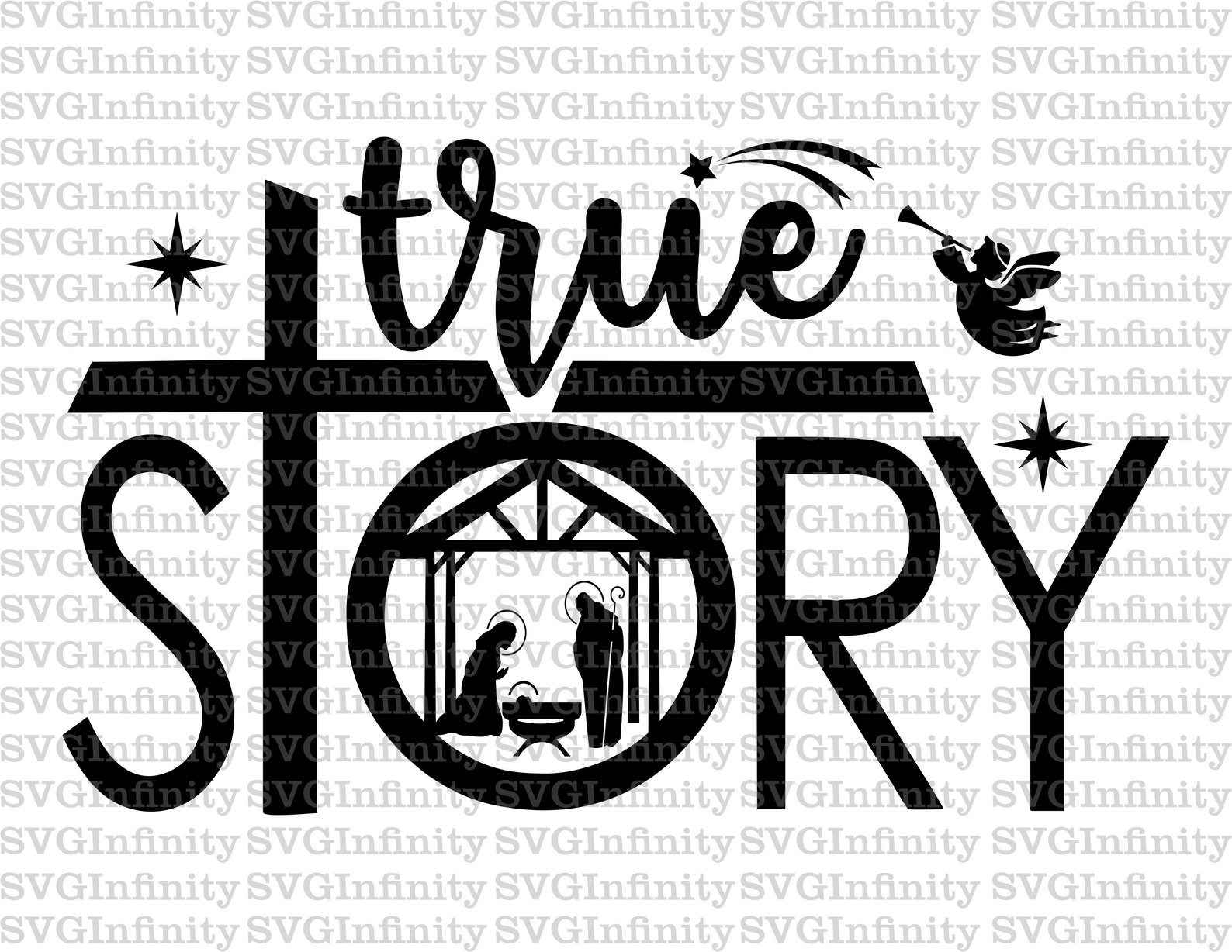 True Story Nativity SVG Nativity Scene SVG Baby Jesus SVG - Etsy