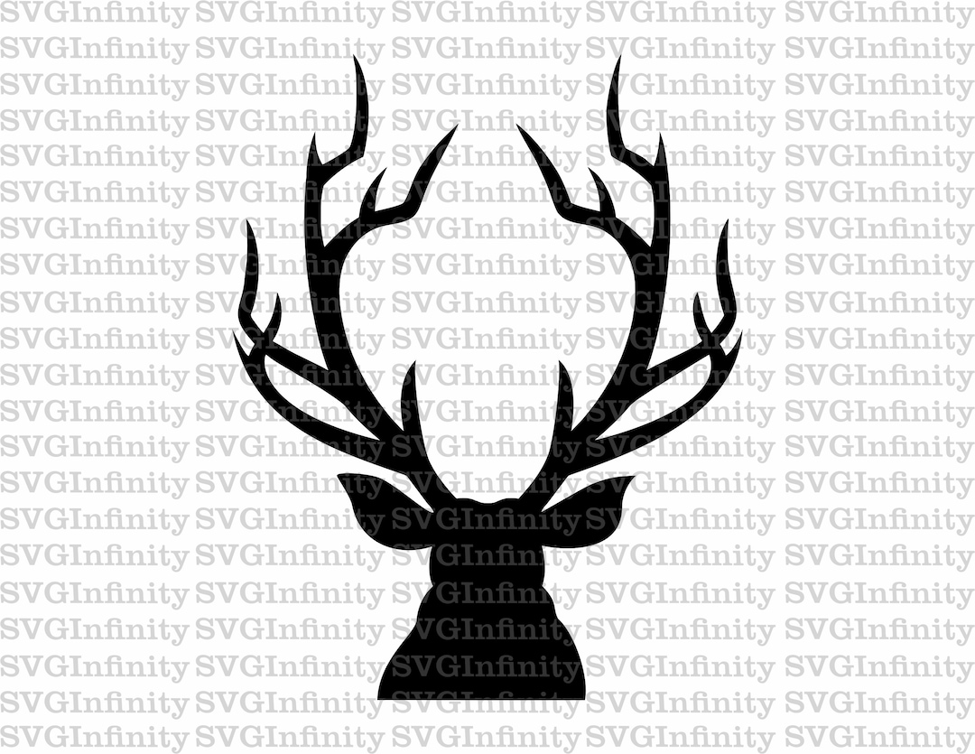 Deer Antlers SVG, Deer Head SVG, Buck Svg, Buck Clipart Svg, Animals ...