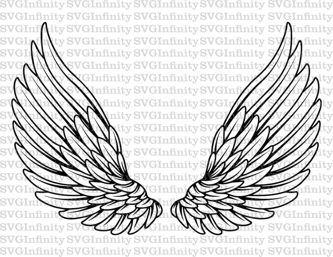 Angel Wings SVG, Angel Wings Clipart, Angel Wings Design, Angel Svg ...