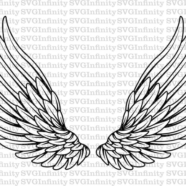 Molde para imprimir alas de angel - Etsy México