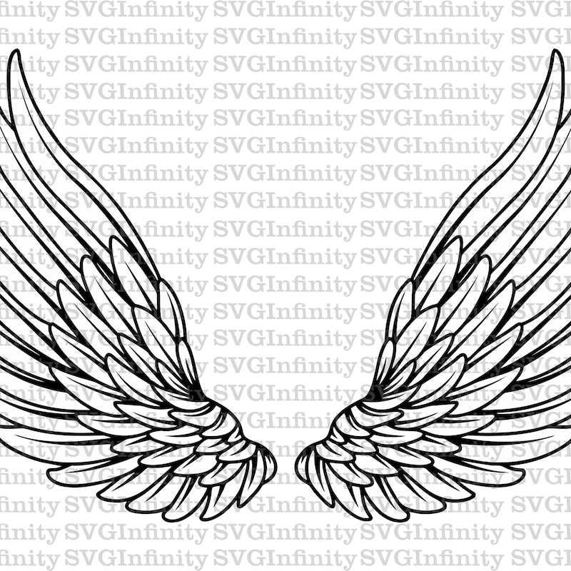 Molde para imprimir alas de angel - Etsy México