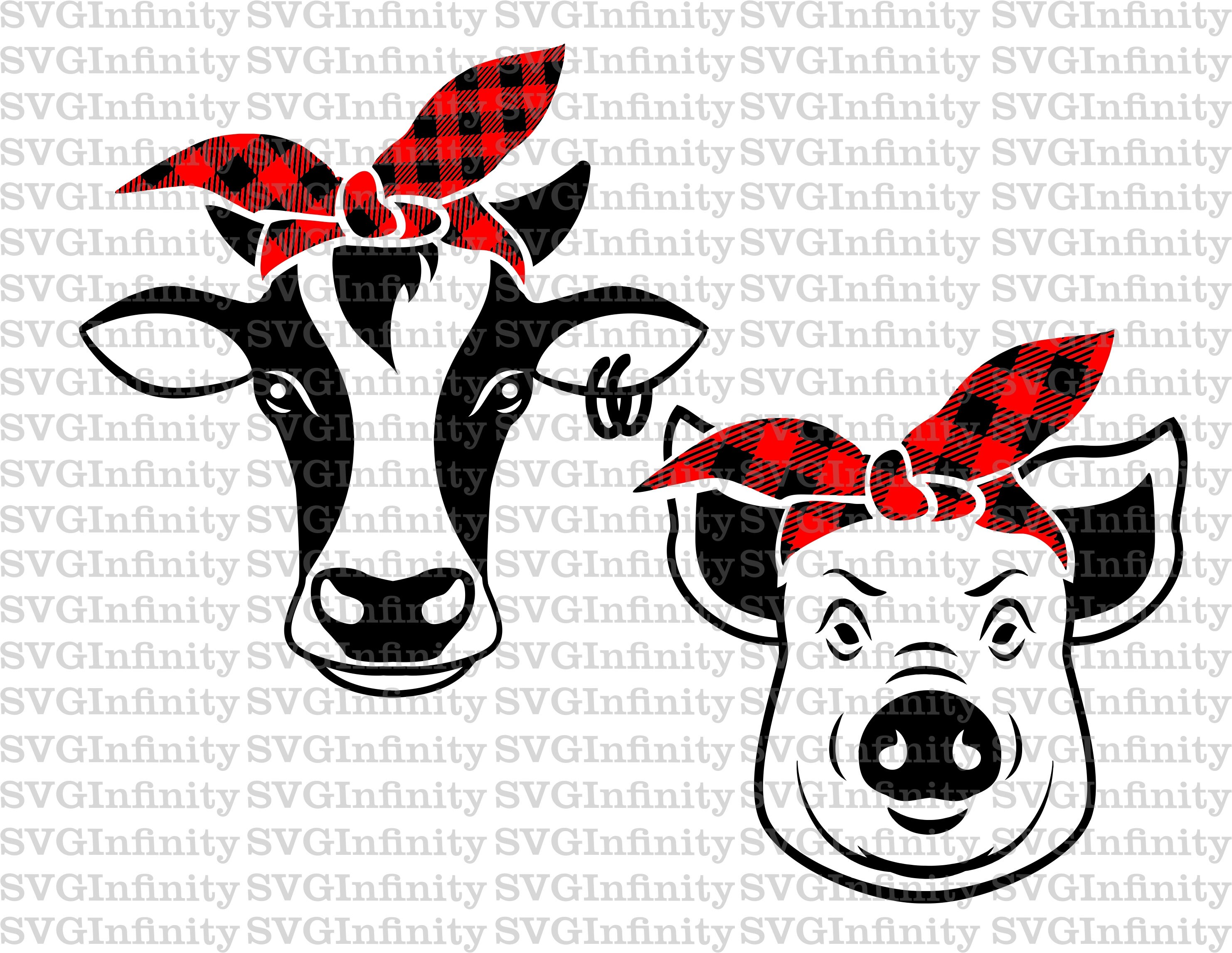 Paper Paper & Party Supplies Pig svg Heifer svg Pig Bandana svg Farm ...
