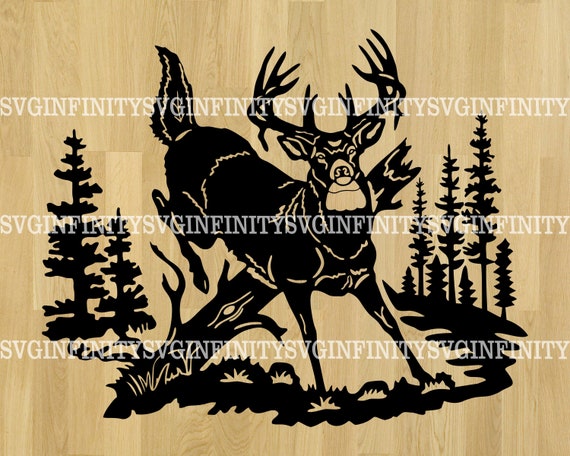 Deer in the Forest SVG Wildlife SVG Deer SVG Adventure Svg - Etsy