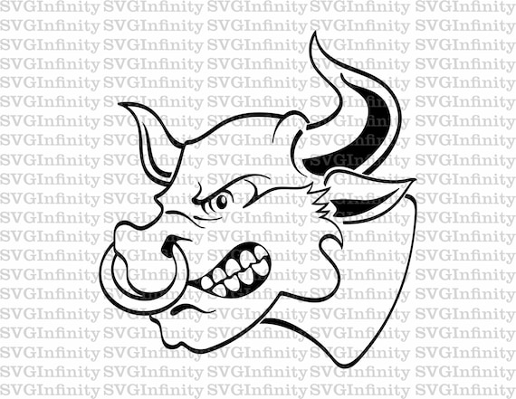 Angry Bull With Nose Ring SVG Bull Head SVG Animals Svg | Etsy