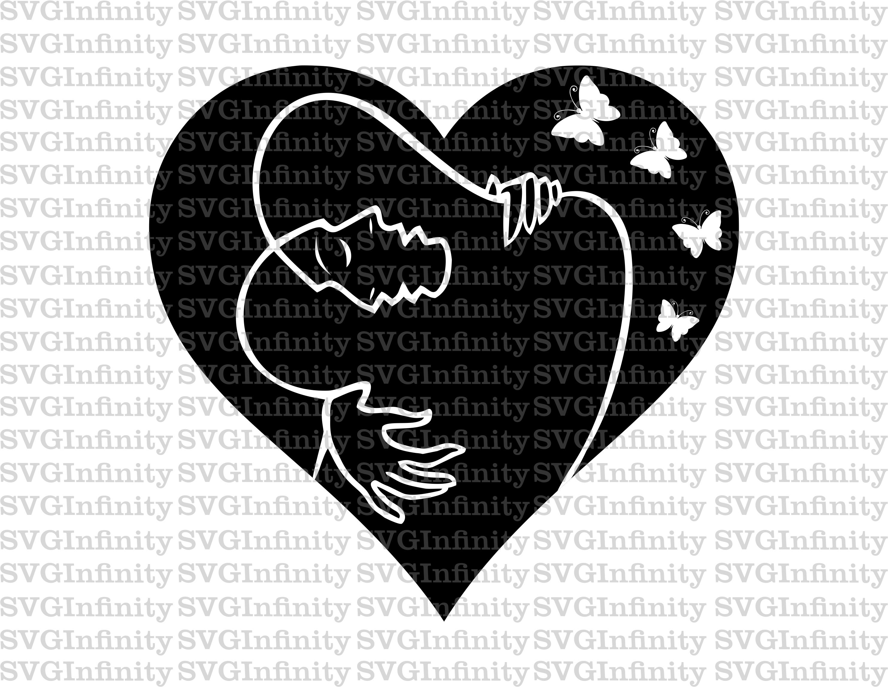 He She And Heart Svg Lovers Couple Svg Lovers Clipart He Etsy