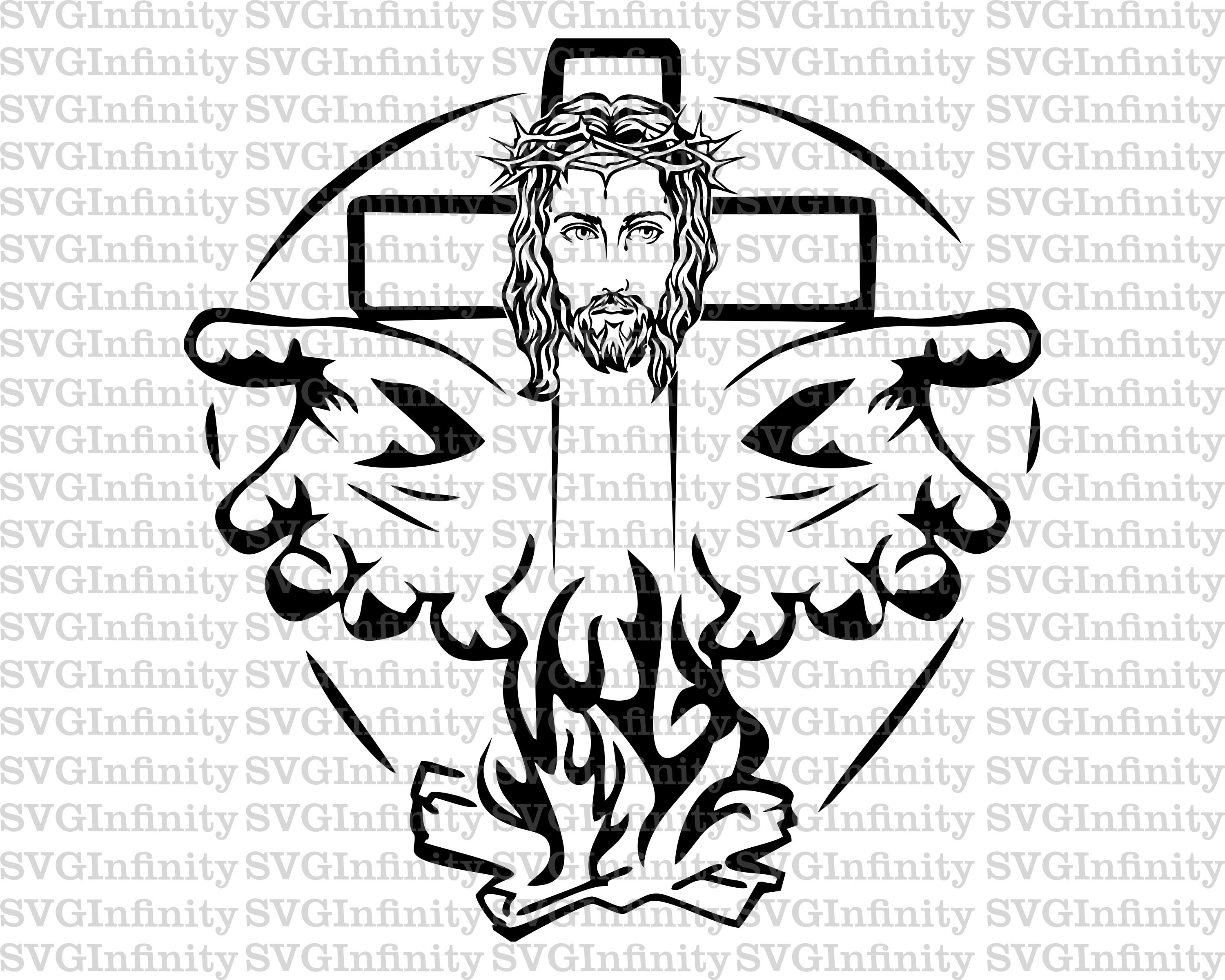 Jesus Cross Svg Bible Svg Christian Cross Svg Faith Etsy
