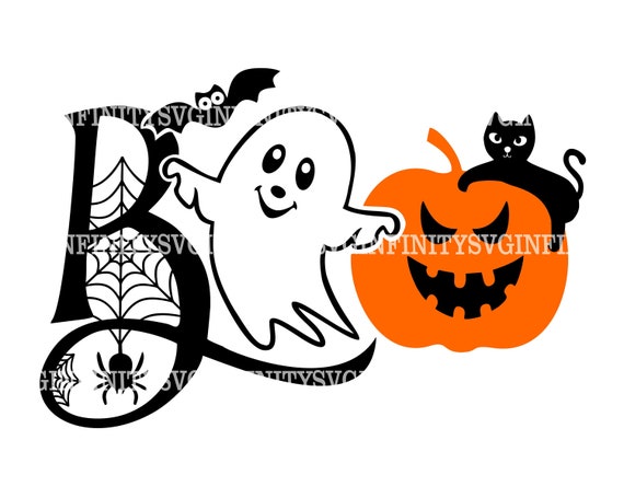 Boo Ghost SVG Halloween SVG Pumpkin SVG Funny Ghost Svg | Etsy