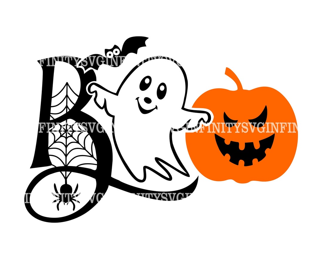 Boo Ghost SVG, Halloween SVG, Funny Ghost SVG, Pumpkin Svg, Bat Svg ...