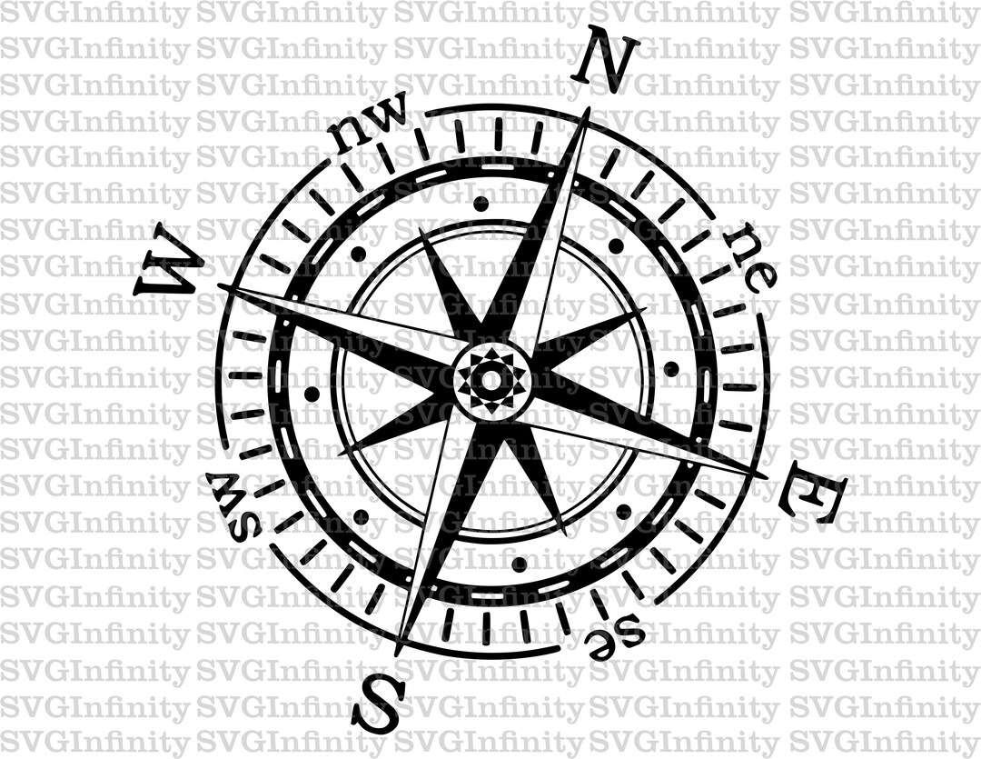 Compass SVG, Vintage Compass, Nautical Compass, Compass Clipart ...