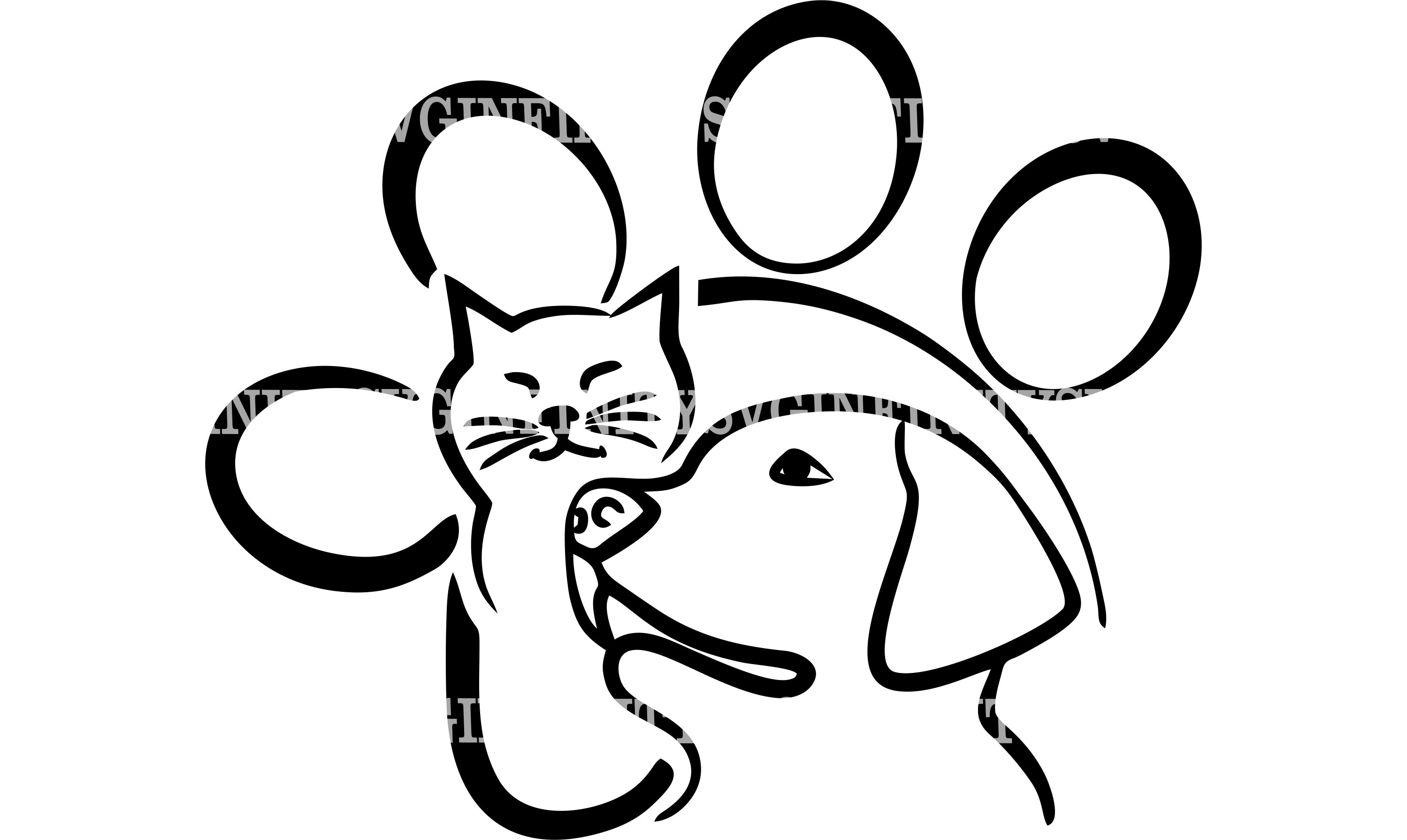 Dog And Cat Together Clipart