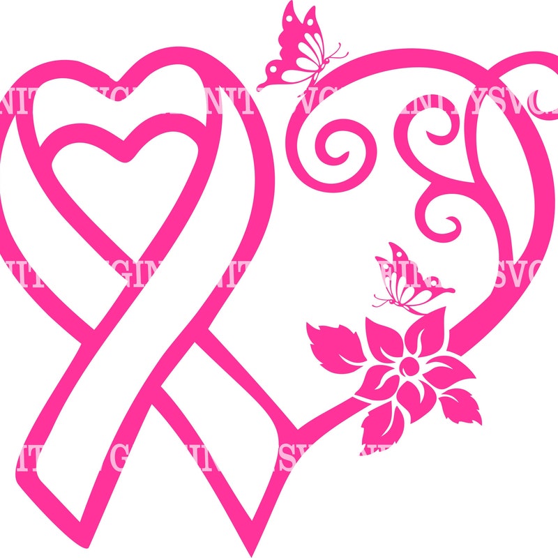 Cancer Ribbon Svg - Etsy