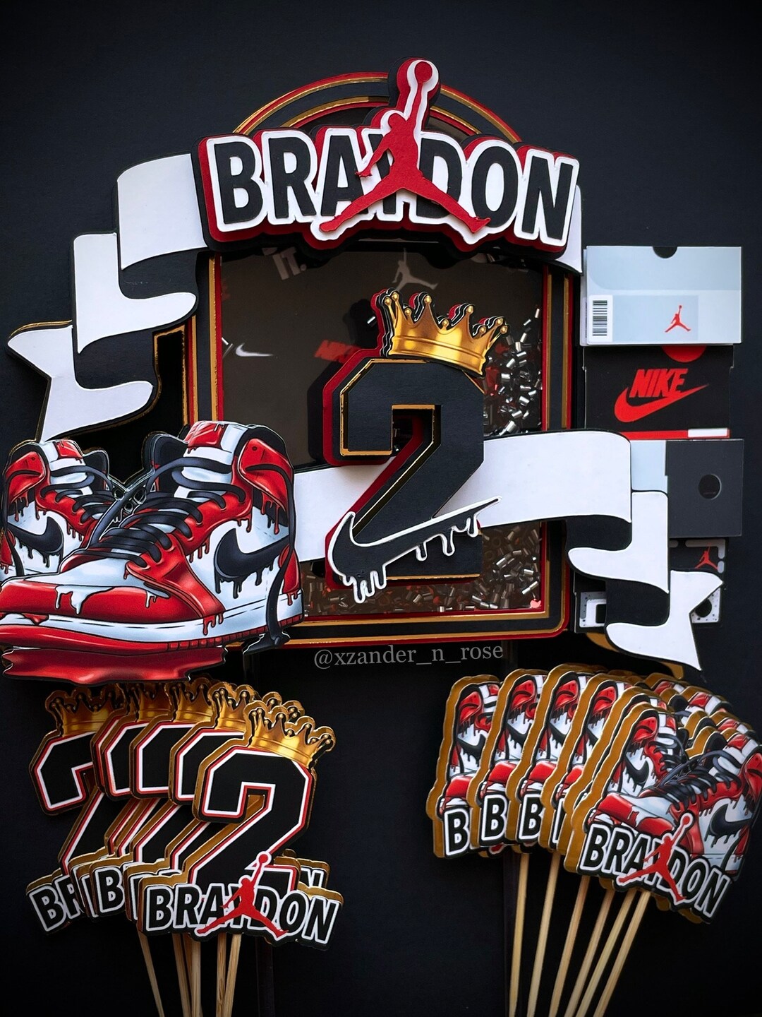 Air Jordan Nike Cake Topper - Etsy