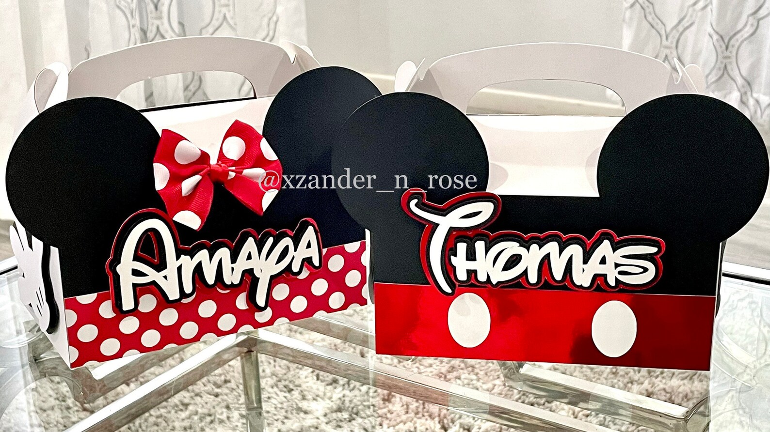 Mickey Mouse &(or) Minnie Mouse Gable Boxes, Candy Boxes, Goodie Boxes ...