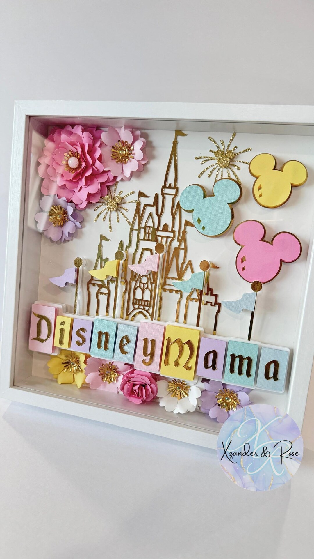 Disney Castle Disneymama Shadow Box, Home Decor Mother’s Day Gift - Etsy