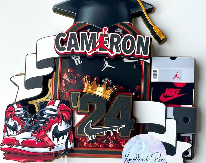 Air Jordan Inspired Cake Topper - Graduation - Etsy