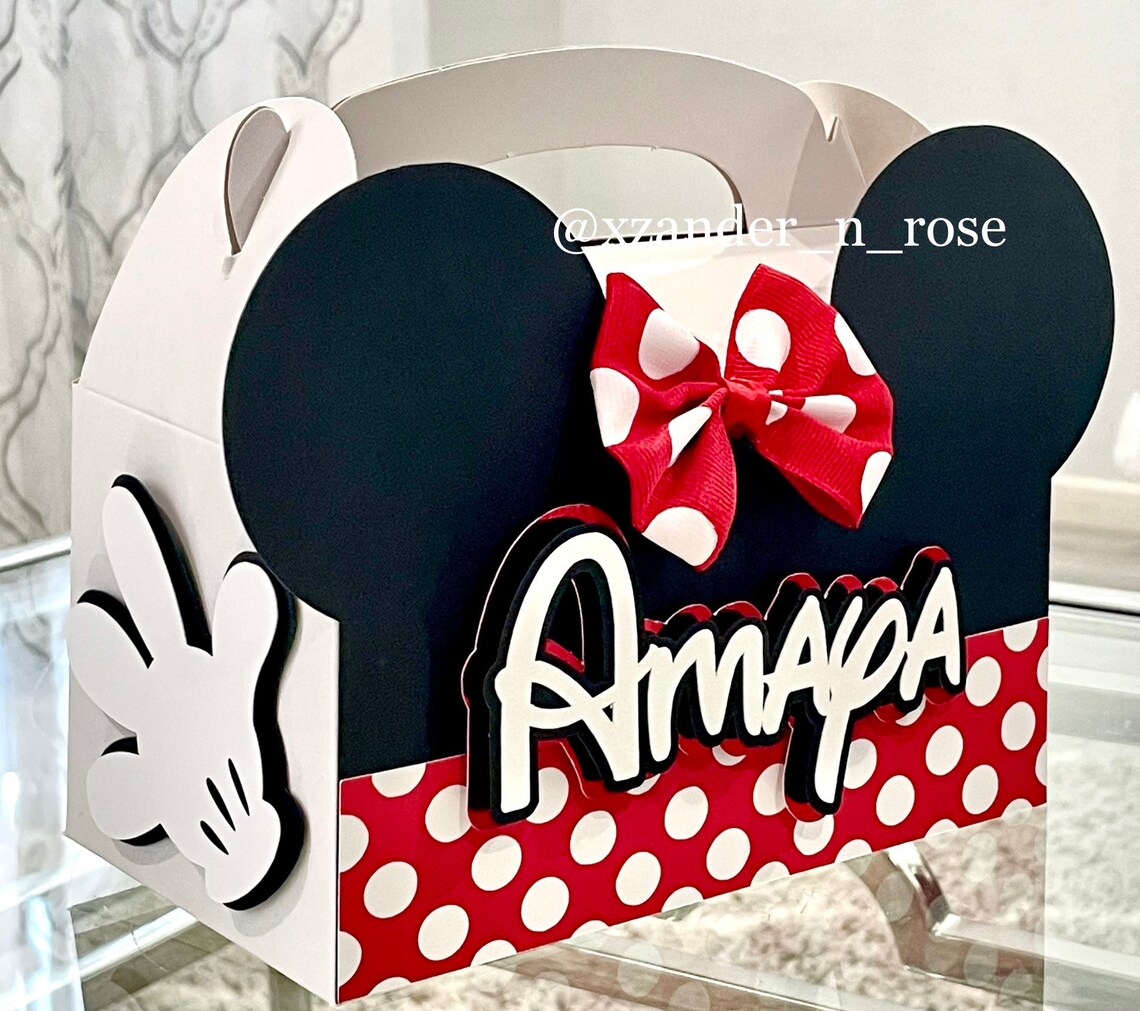 Mickey Mouse &or Minnie Mouse Gable Boxes Candy Boxes - Etsy