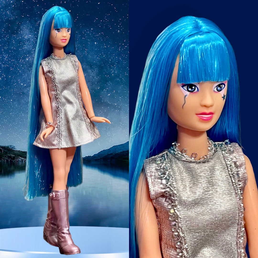 Jem and the Holograms Vintage Customized Aja Doll OOAK Reroot Doll - Etsy