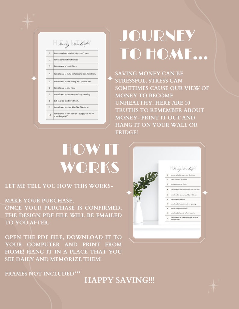 HEALTHY MONEY MINDSET- Printable Affirmations - Etsy