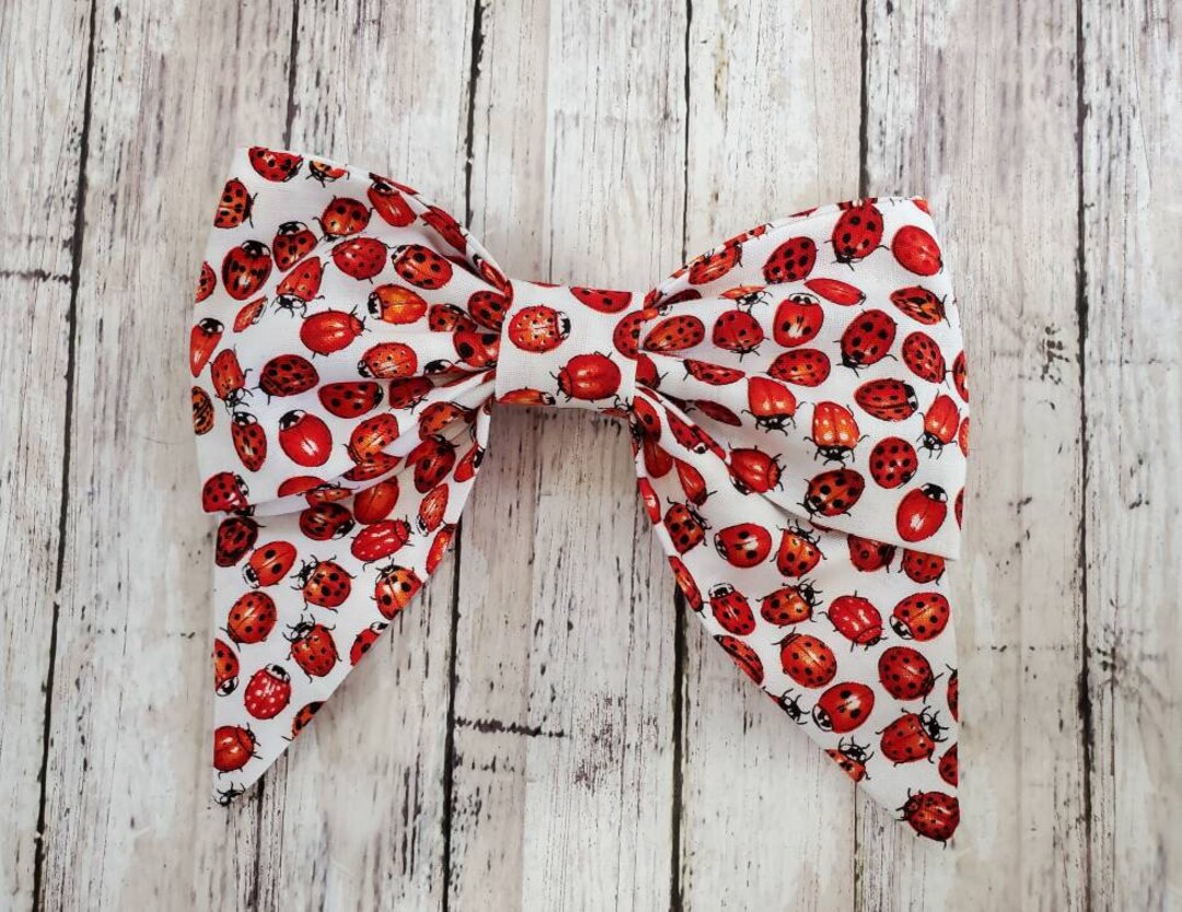 Ladybug Hair Bow Hair Bow Hair Clip Bow PATTERN WILL - Etsy