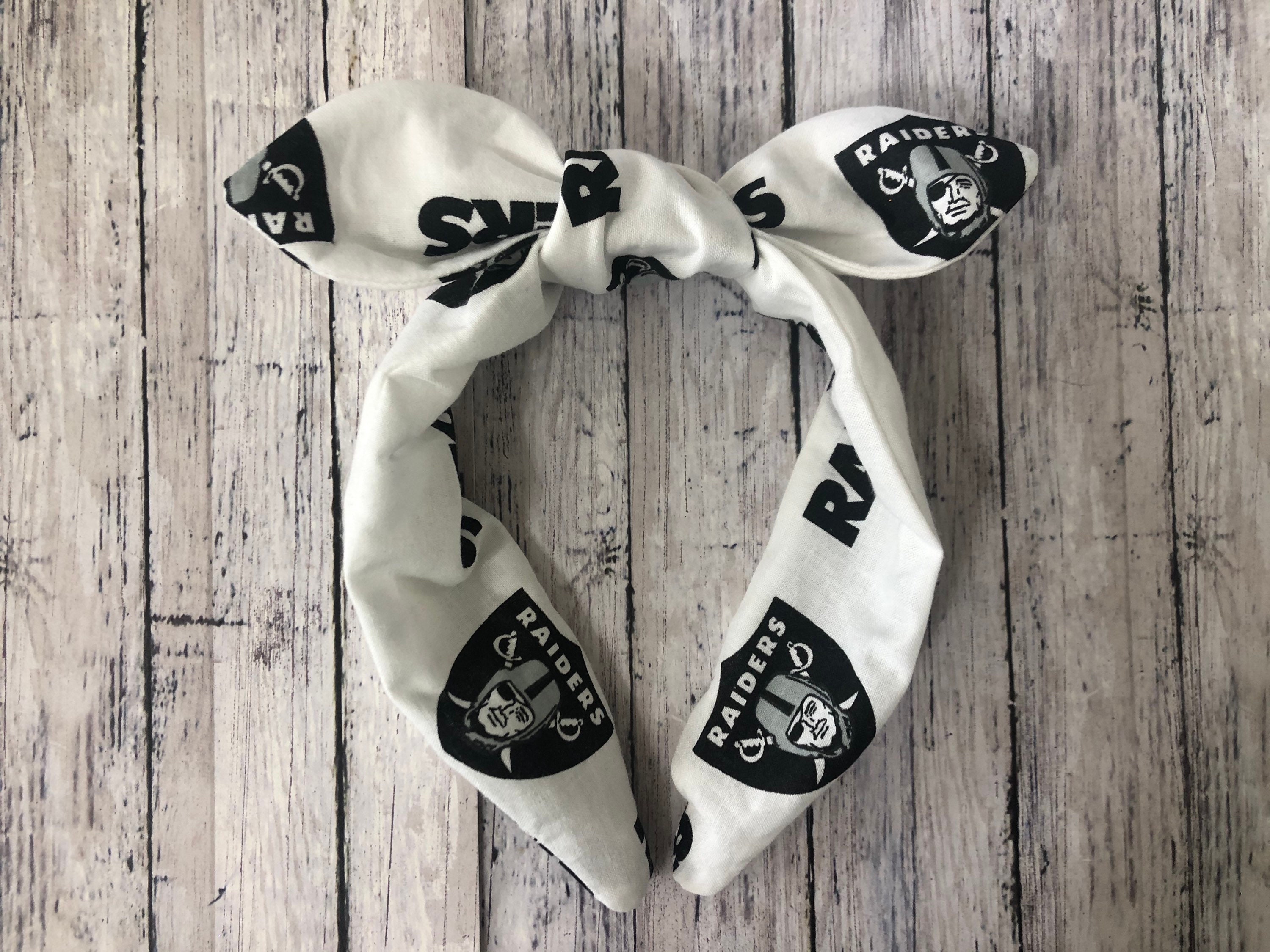 Raiders Knotty Bow Headband Top Knot Headband Sports - Etsy