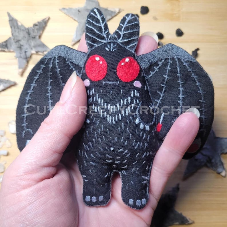 Hand Embroidery Pattern, Mothman Embroidery Pattern, Moth Embroidery ...