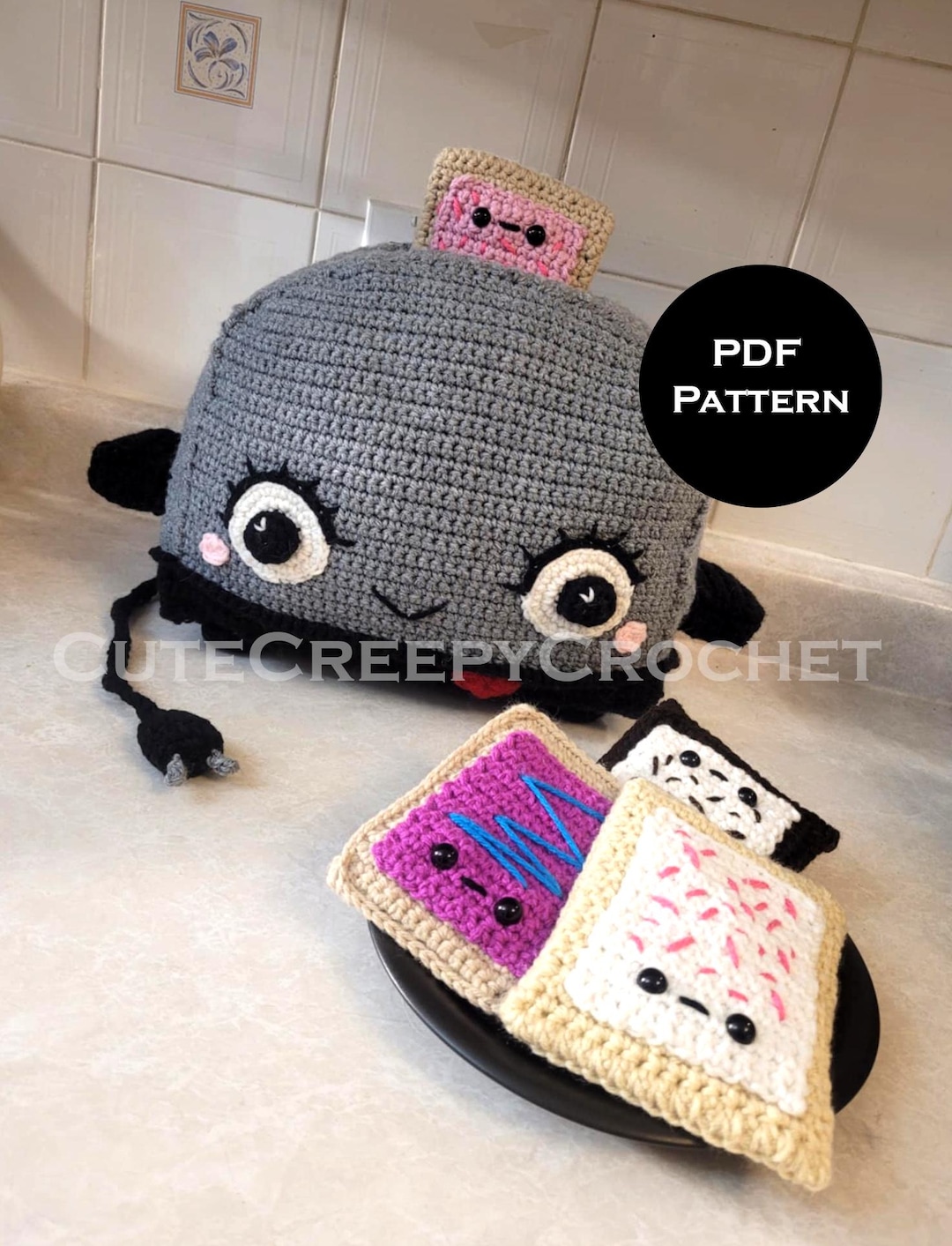 Crochet Pattern, Crochet Toaster Pattern, Crochet Toaster, Toaster ...