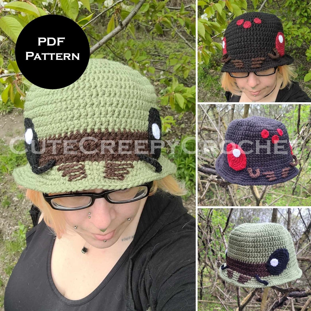 Crochet Pattern, Bucket Hat Crochet Pattern, Cicada Hat, Cicada Hat ...