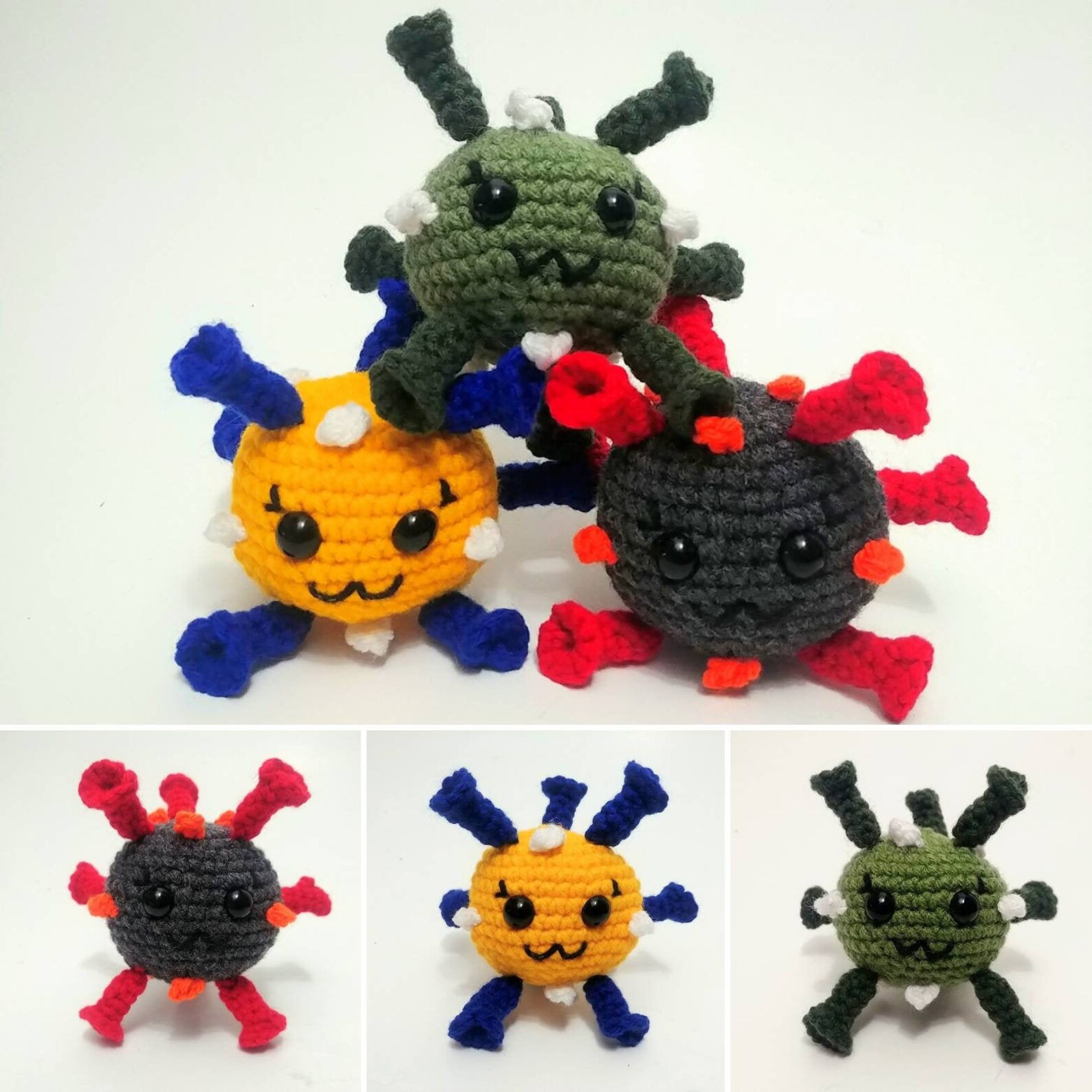 Pattern Crochet Virus Virus Plush Germ Plush Pandemic | Etsy