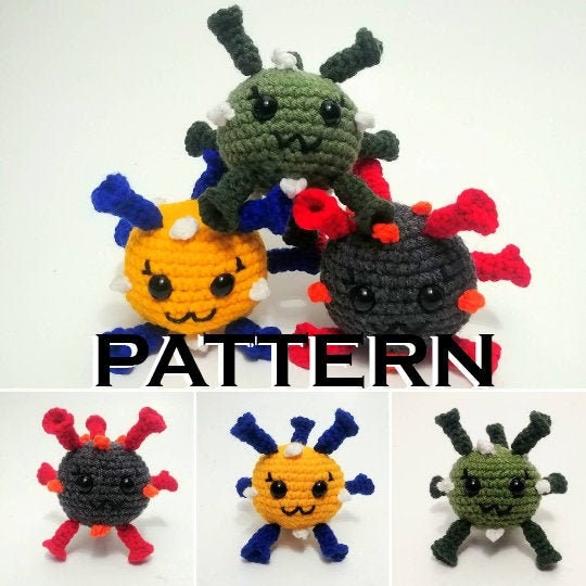 Pattern Crochet Virus Virus Plush Germ Plush Pandemic | Etsy