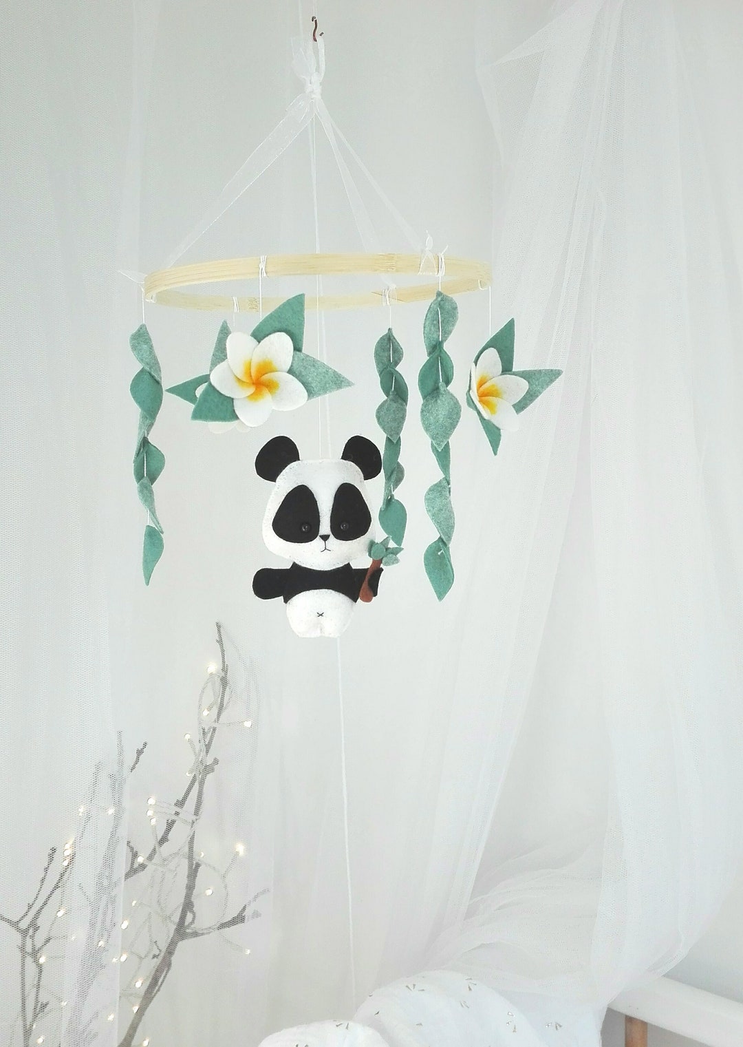 Mobile Baby Panda / Baby Room Panda / Panda Nursery Decor / - Etsy