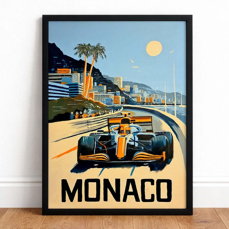 Formula 1 Monaco Wall Paper - Etsy UK