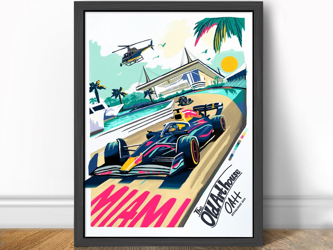 Red Bull X Miami Special Livery - Formula 1 Art Print - F1 - Etsy