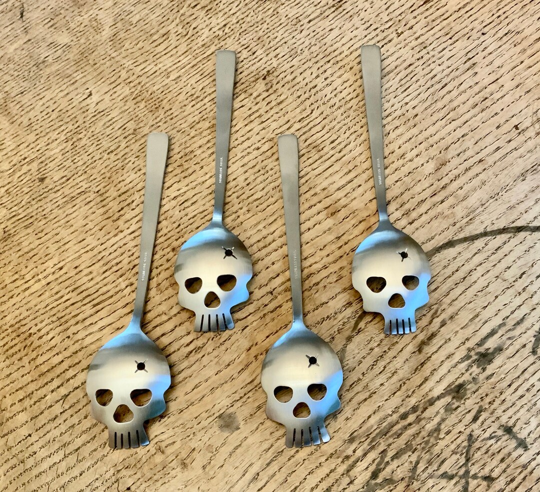 Stainless Steel Skull Spoon - Etsy